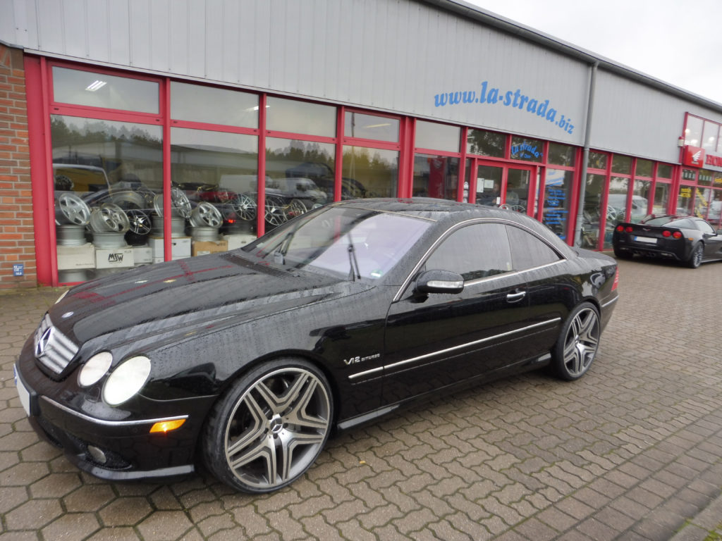Mercedes W215 mit 21 Zoll AMG-Felgen und Bereifung 255/30 und 295/25R21 ...